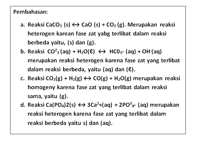Contoh Soal Kimia Dan Pembahasan Terlengkap Tentang Reaksi Kesetimbangan Contoh Soal Kimia Dan Pembahasan Terlengkap Tentang Reaksi Kesetimbangan